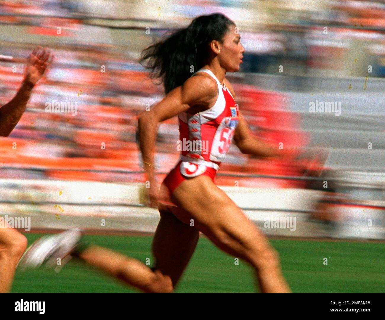 FILE - In this Sept. 29, 1988, file photo, U.S. sprinter Florence Griffith Joyner of Los Angeles ...