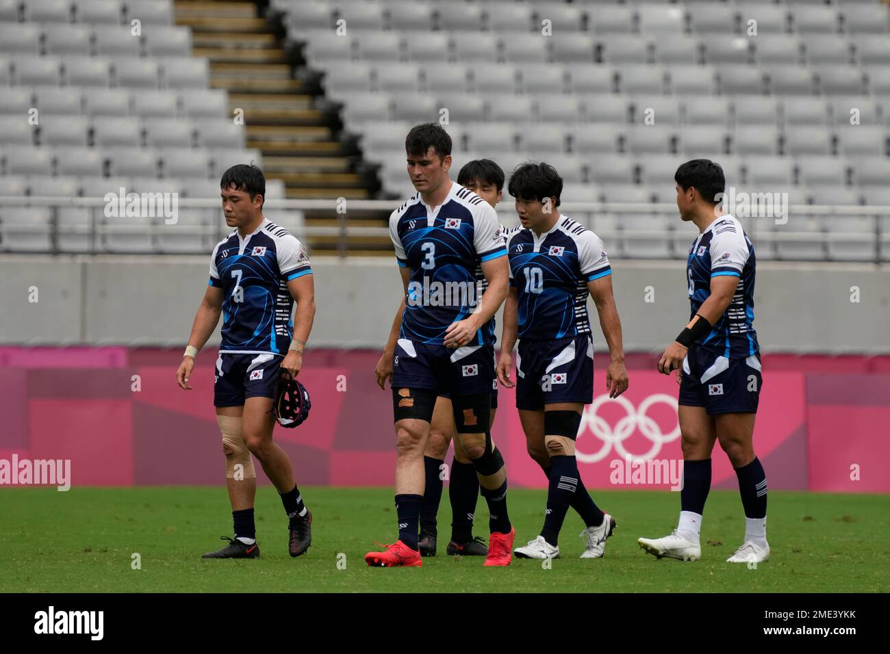 South Korea players, from left, Jang Jeong-min, Coquillard Andre Jin ...