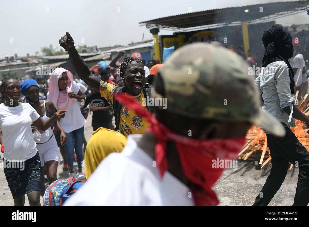 People, some of them members of the gang led by Jimmy Cherizier, alias ...