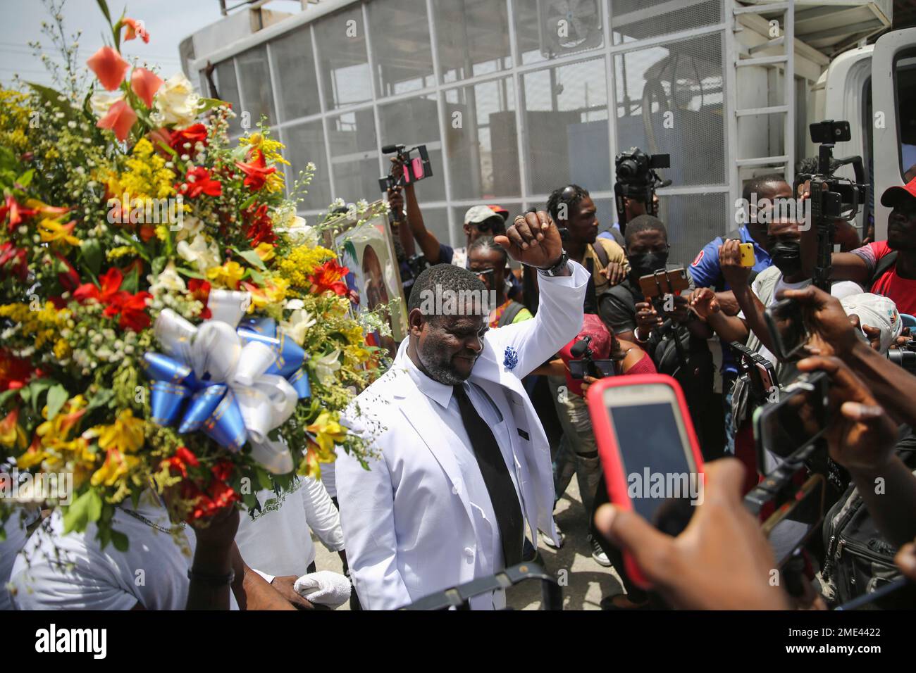 Jimmy Cherizier, alias Barbecue, a former police officer who heads a ...