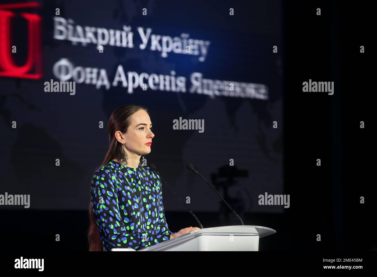 KIEW, UKRAINE - 23. JANUAR 2023 - 2022 Friedensnobelpreisträgerin ...