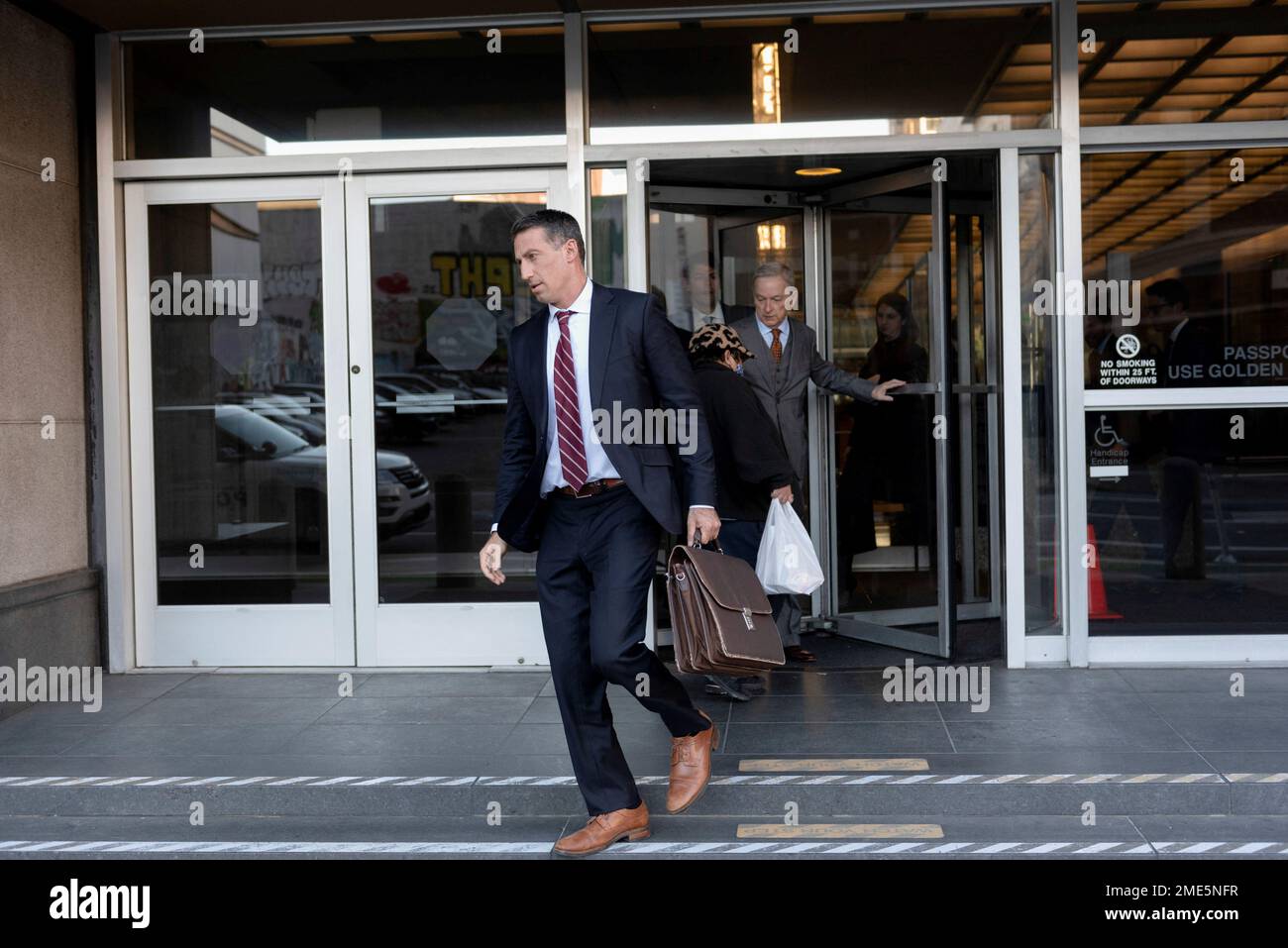 Alex Spiro, Rechtsanwalt von Elon Musk, geht nach der Teilnahme an ...