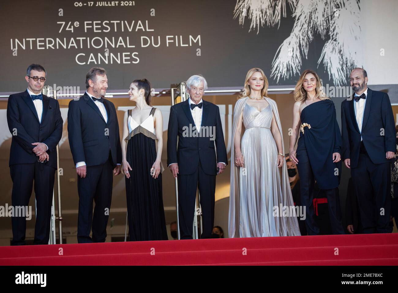 Said Ben Said, from left, Olivier Rabourdin, Daphne Patakia, director ...