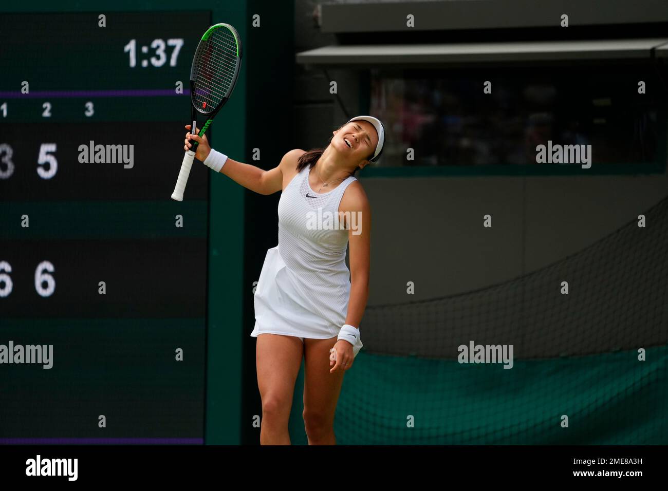 Britains Emma Raducanu Celebrates Winning The Womens Singles Third