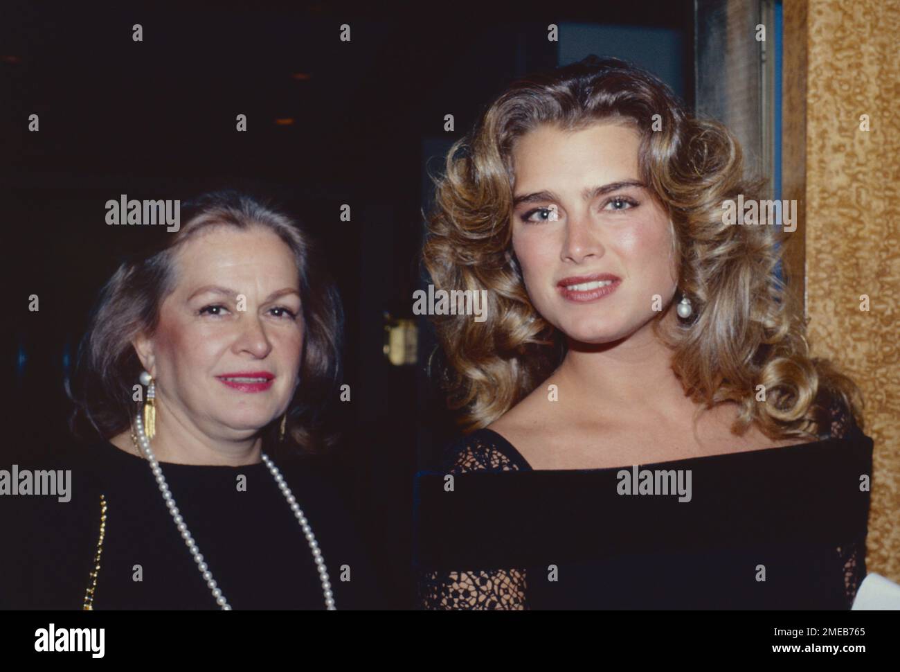 Brooke Shields und Mutter Teri Shields nehmen am 2. Juni 1990 am New ...