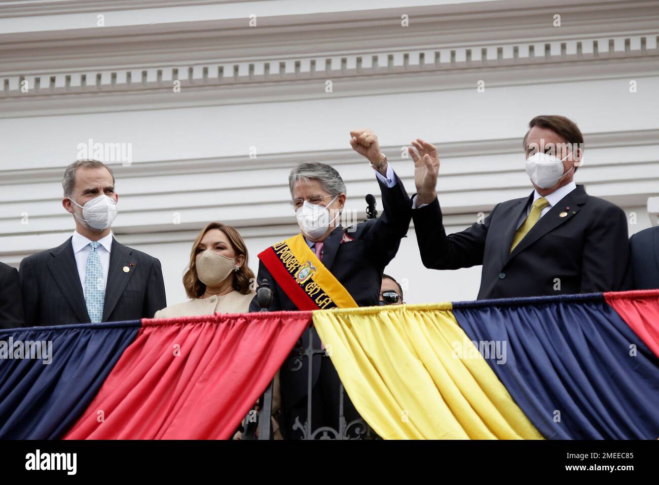 Spain’s King Felipe VI, left, Ecuador’s first lady Maria de Lourdes de ...