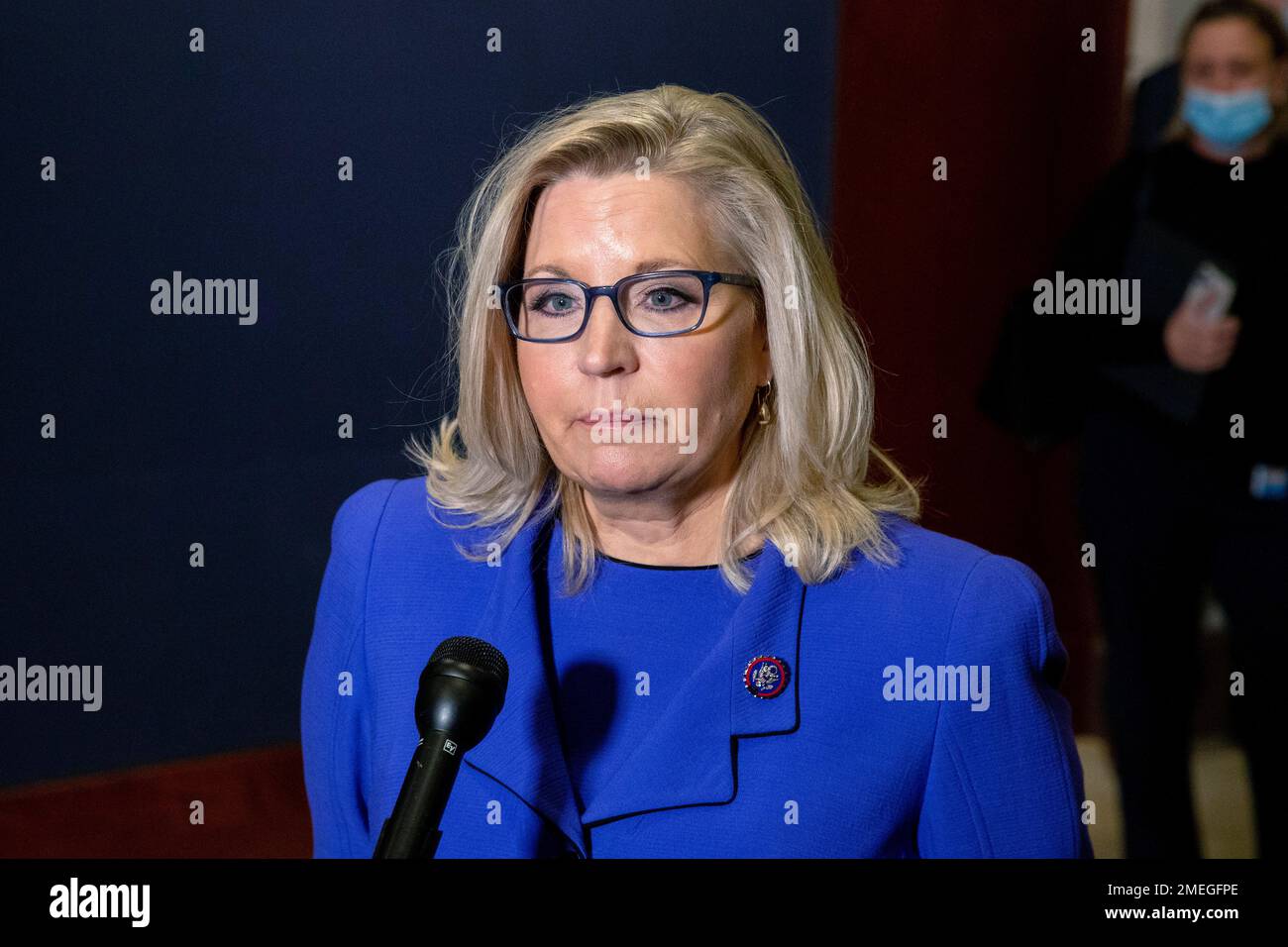 Rep. Liz Cheney, R-Wyo., speaks to reporters after House Republicans ...