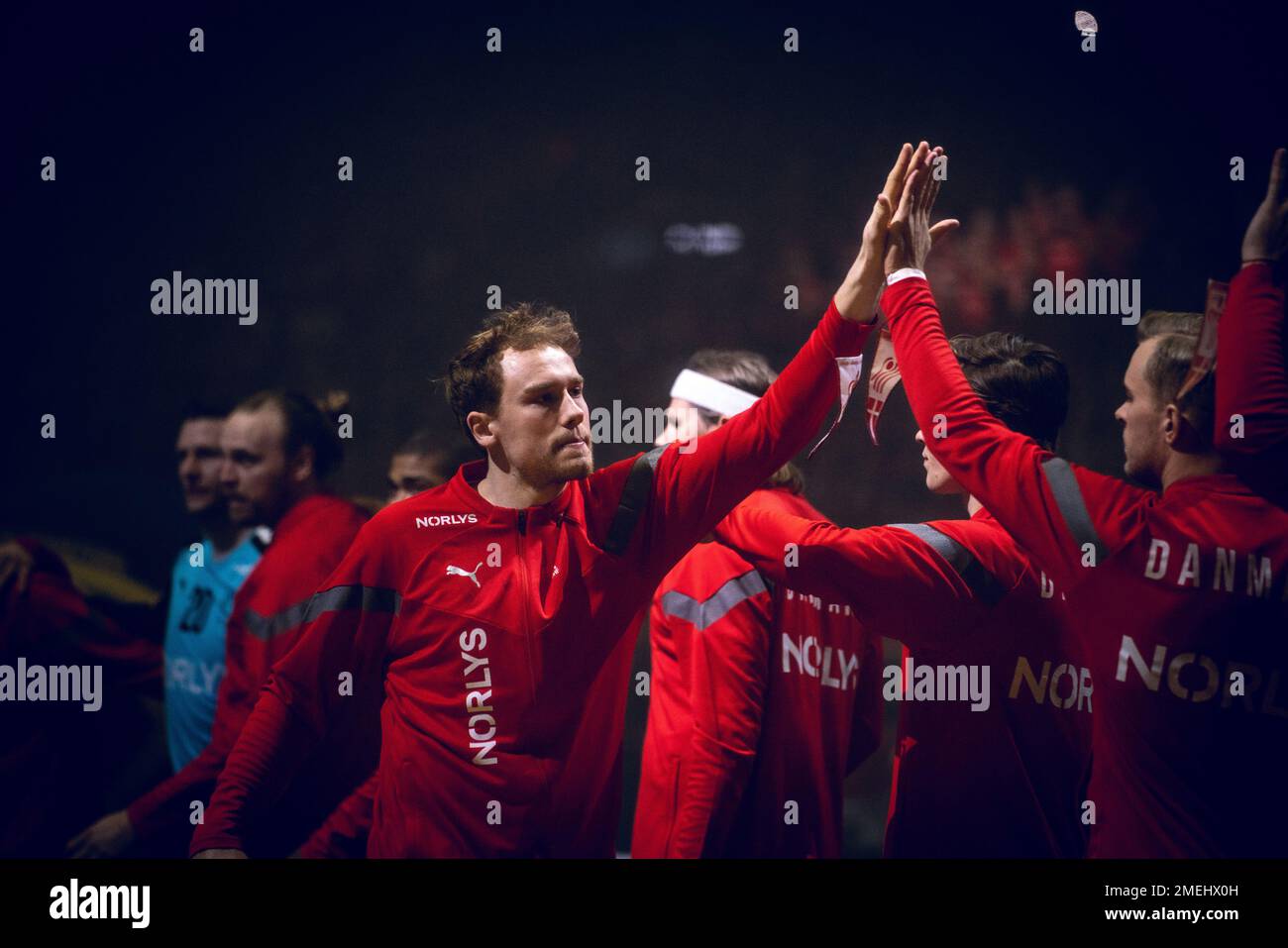 Malmö, Schweden. 23. Januar 2023. Simon Pytlick aus Dänemark betritt in ...