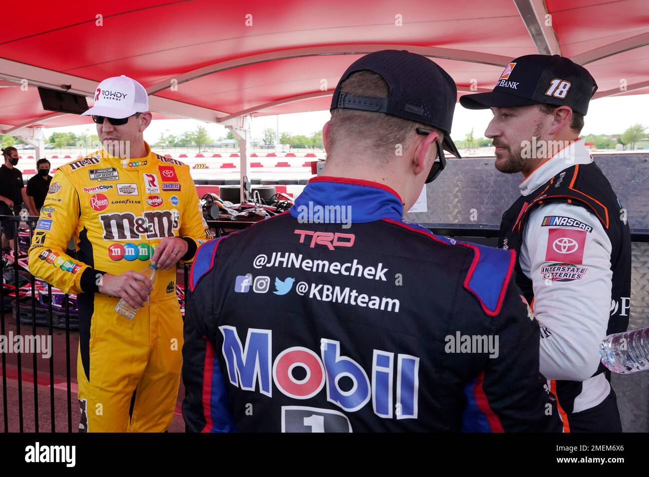 NASCAR Cup Series driver Kyle Busch, left, NASCAR Xfinity Series driver ...
