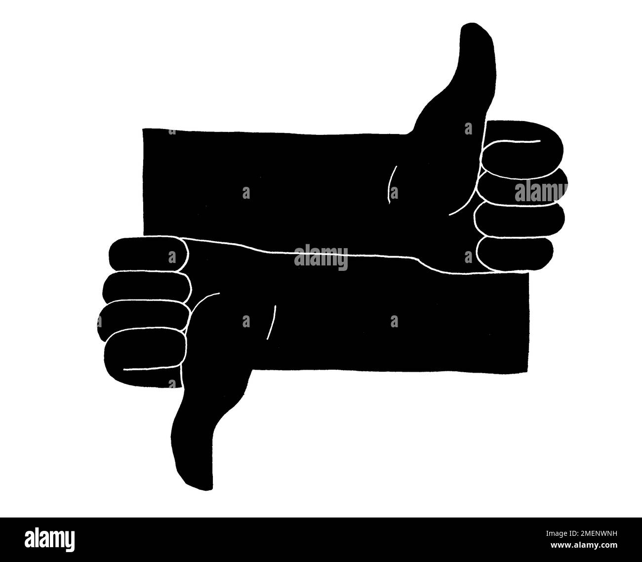 Daumen hoch und runter geste Ausgeschnittene Stockfotos und -bilder ...
