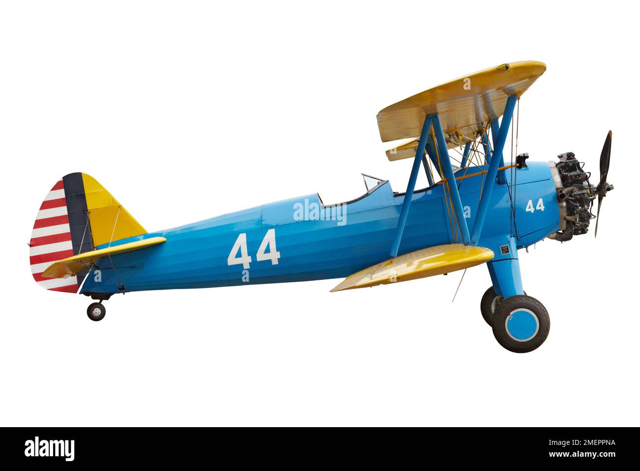 Boeing Stearman Doppeldecker, Seitenansicht Stockfotografie - Alamy