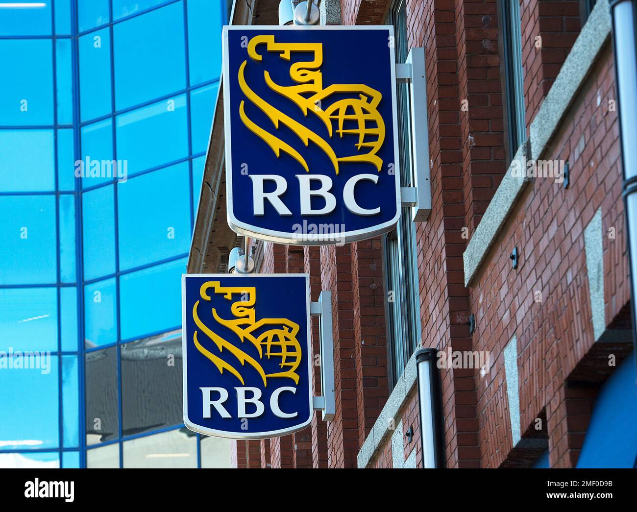 Das Logo der RBC Royal Bank of Canada ist am Dienstag, den 2. April ...