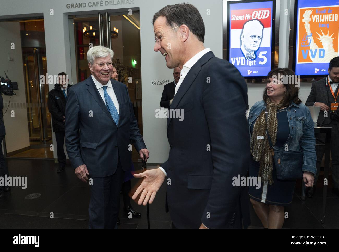 AMSTERDAM - Mark Rutte und Ivo Opstelten anlässlich der Jubiläumsfeier ...