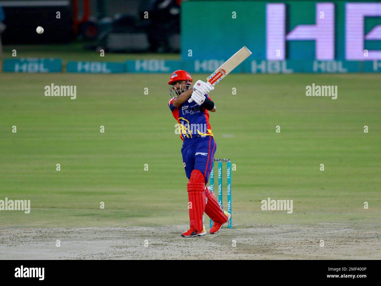 Karachi Kings' Babar Azam plays a shot for six during a Pakistan Super ...