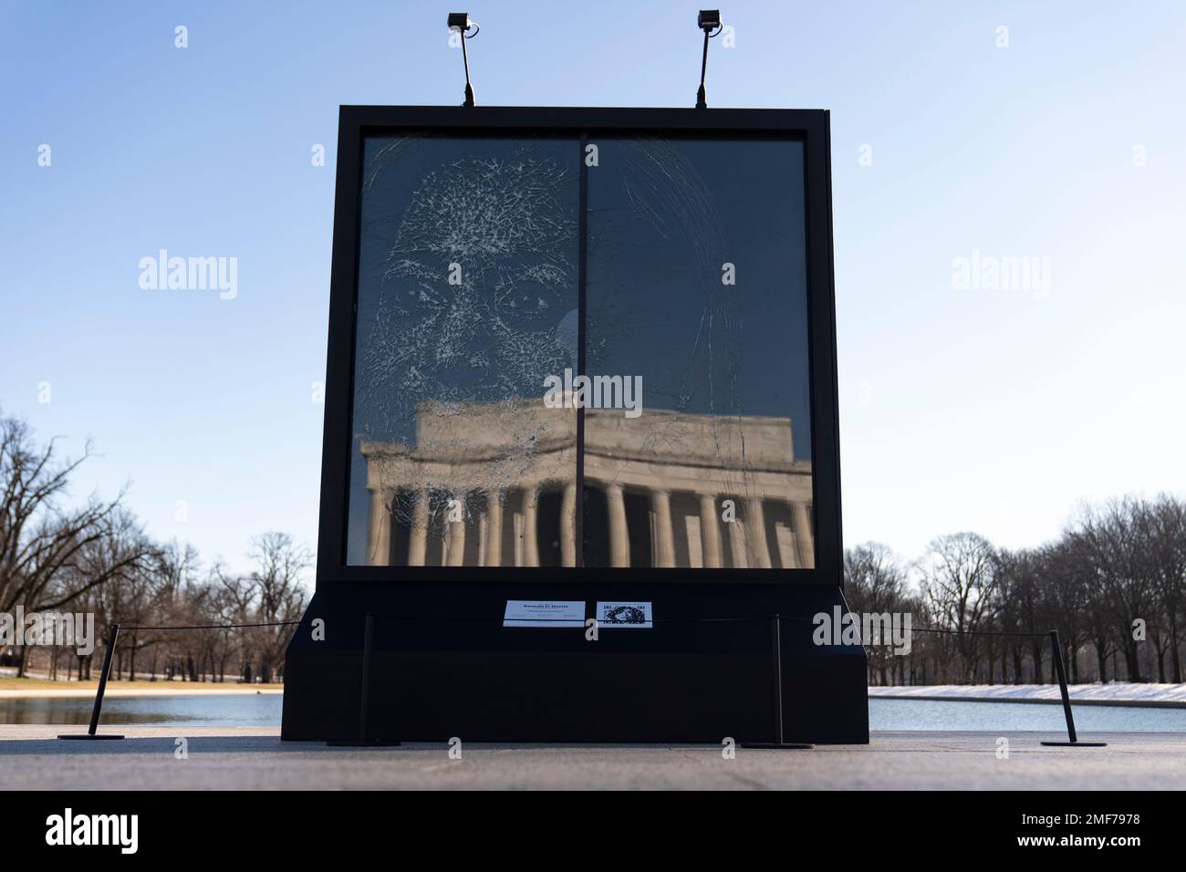 The installation "Vice President Kamala Harris Glass Ceiling Breaker ...