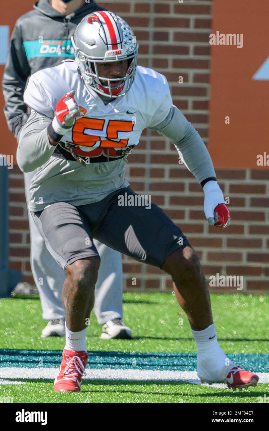 National Team offensive lineman James Hudson III of Cincinnati (55 ...