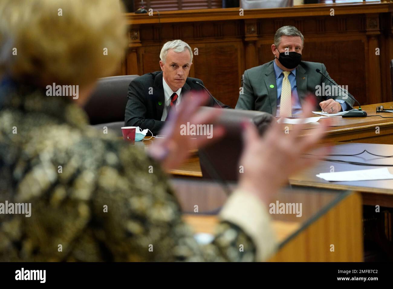 CORRECTS DATE Senate Education Committee chairman Dennis DeBar Jr., R ...