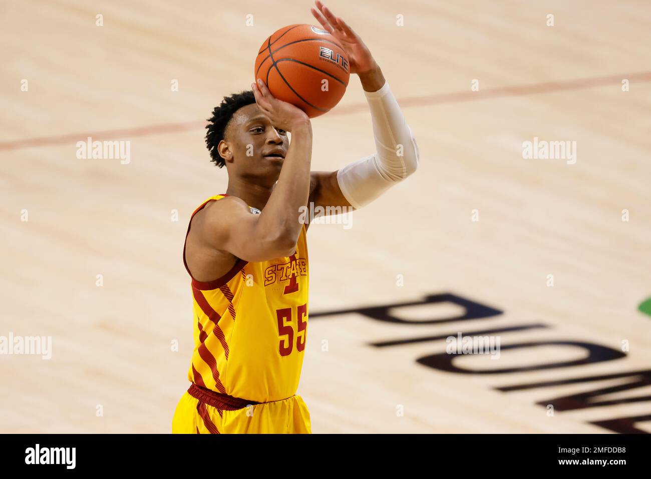 Iowa State guard Darlinstone Dubar takes a free throw against Jackson ...