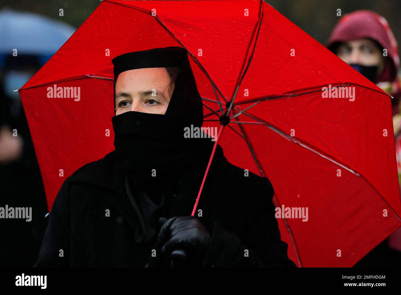 An Orthodox nun attends a religious service celebrating St. Andrew in ...
