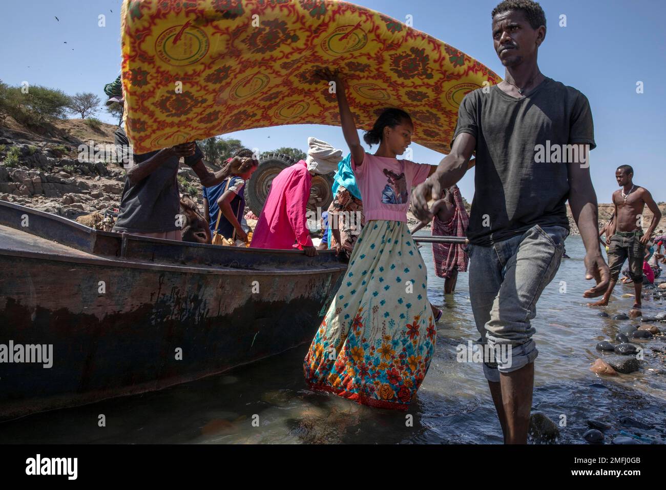 Tigray refugees who fled the conflict in the Ethiopia's Tigray region ...
