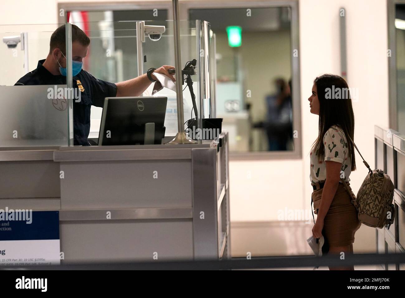 International passengers arrive at Miami international Airport where ...