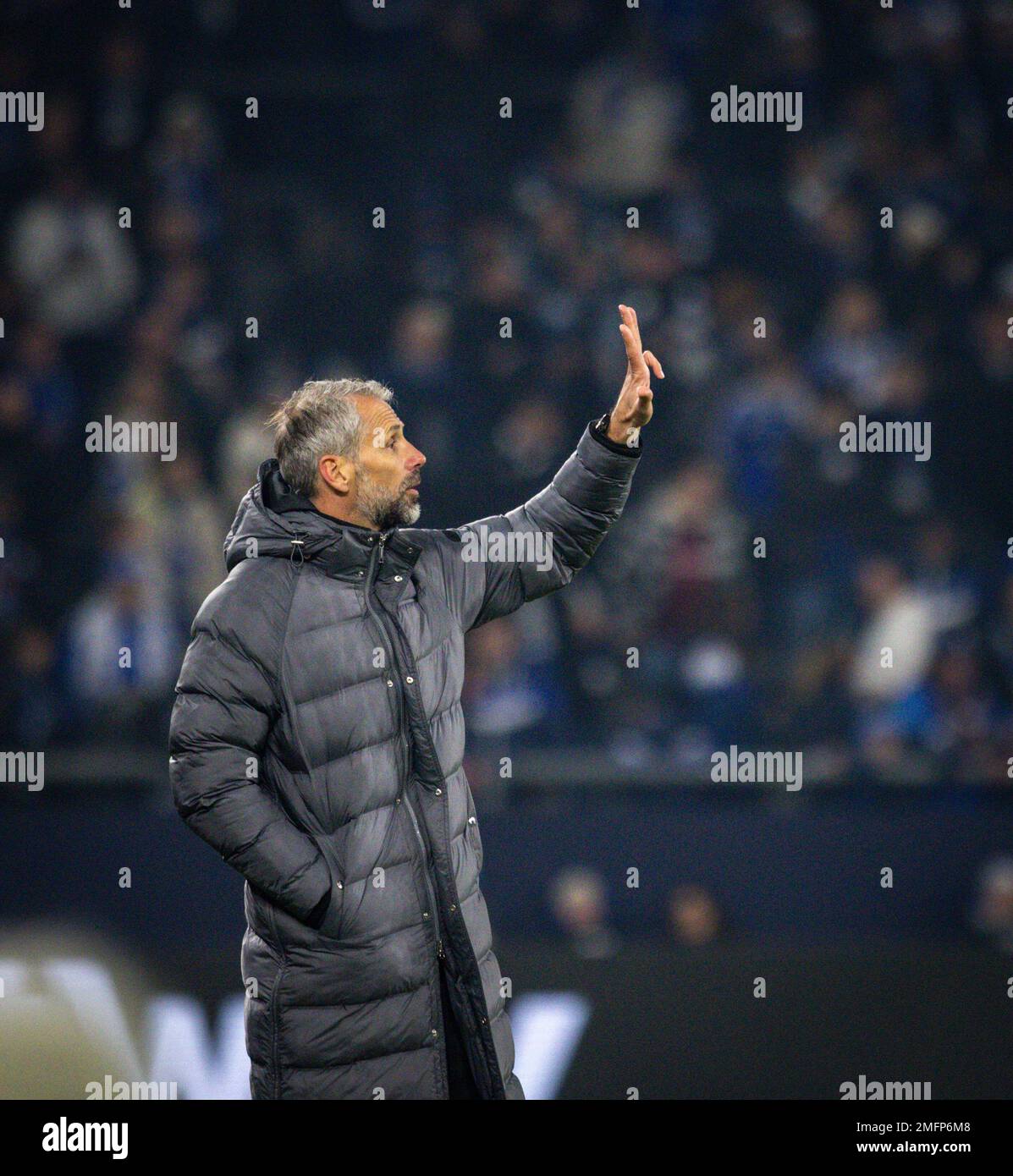 Gelsenkirchen, Deutschland. 24. Januar 2023. Trainer Marco Rose (RBL ...