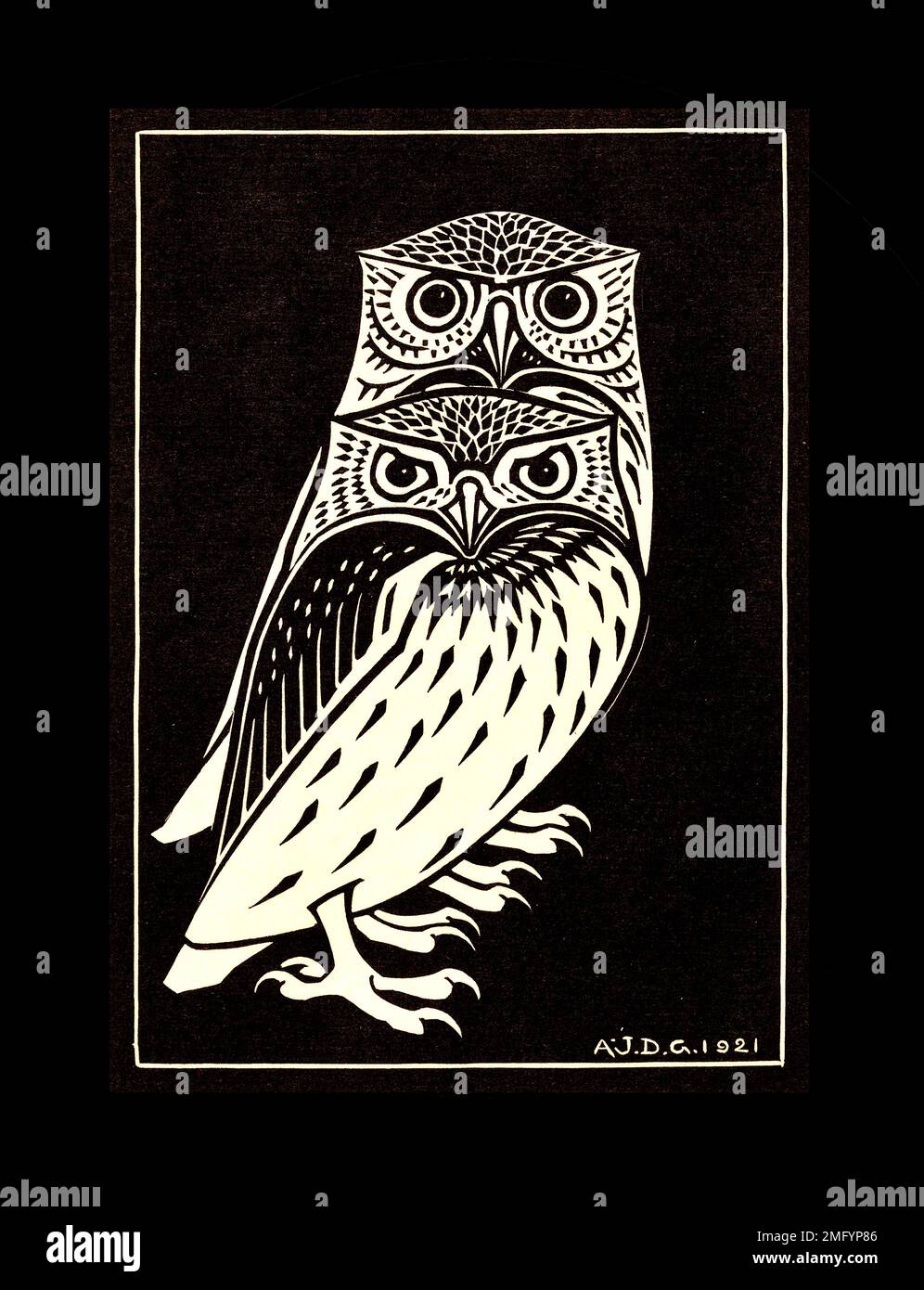 Owls illustrations -Fotos und -Bildmaterial in hoher Auflösung – Alamy