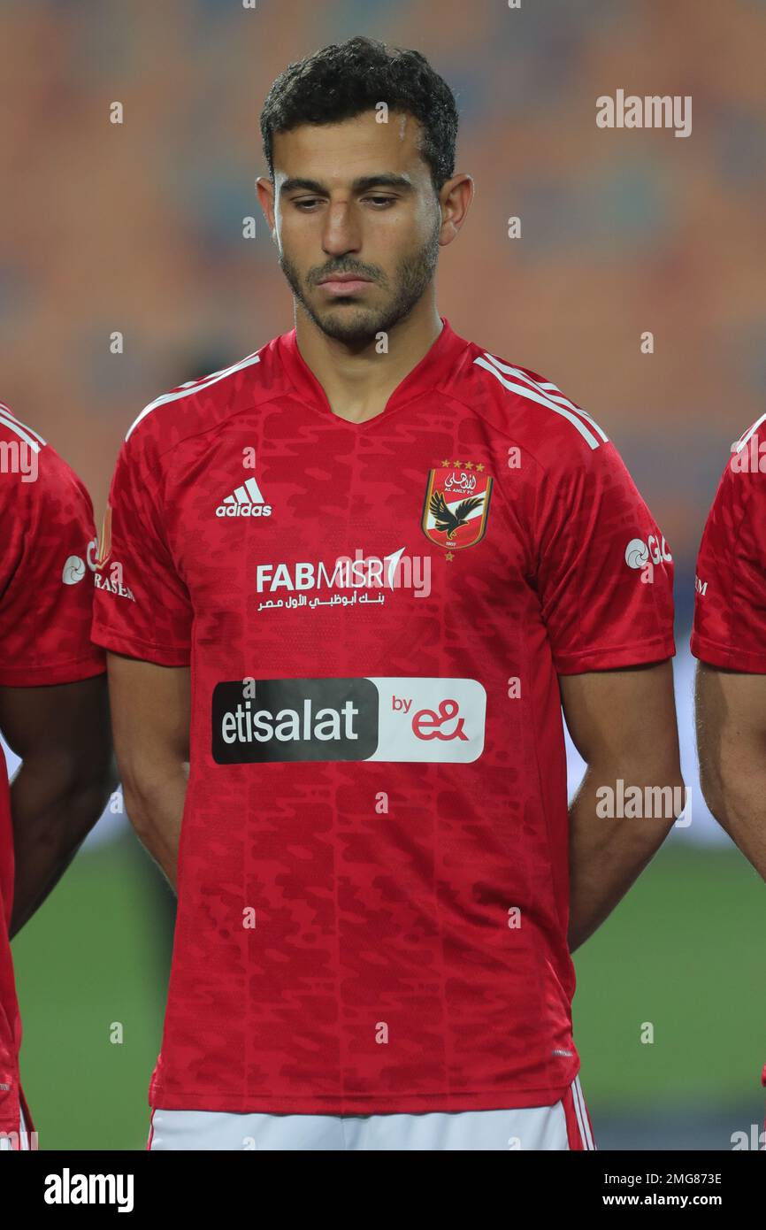 ÄGYPTEN, KAIRO, 24. Januar 2023 - Hamdi Fathi von Al Ahly SC schaut während des ägyptischen ...