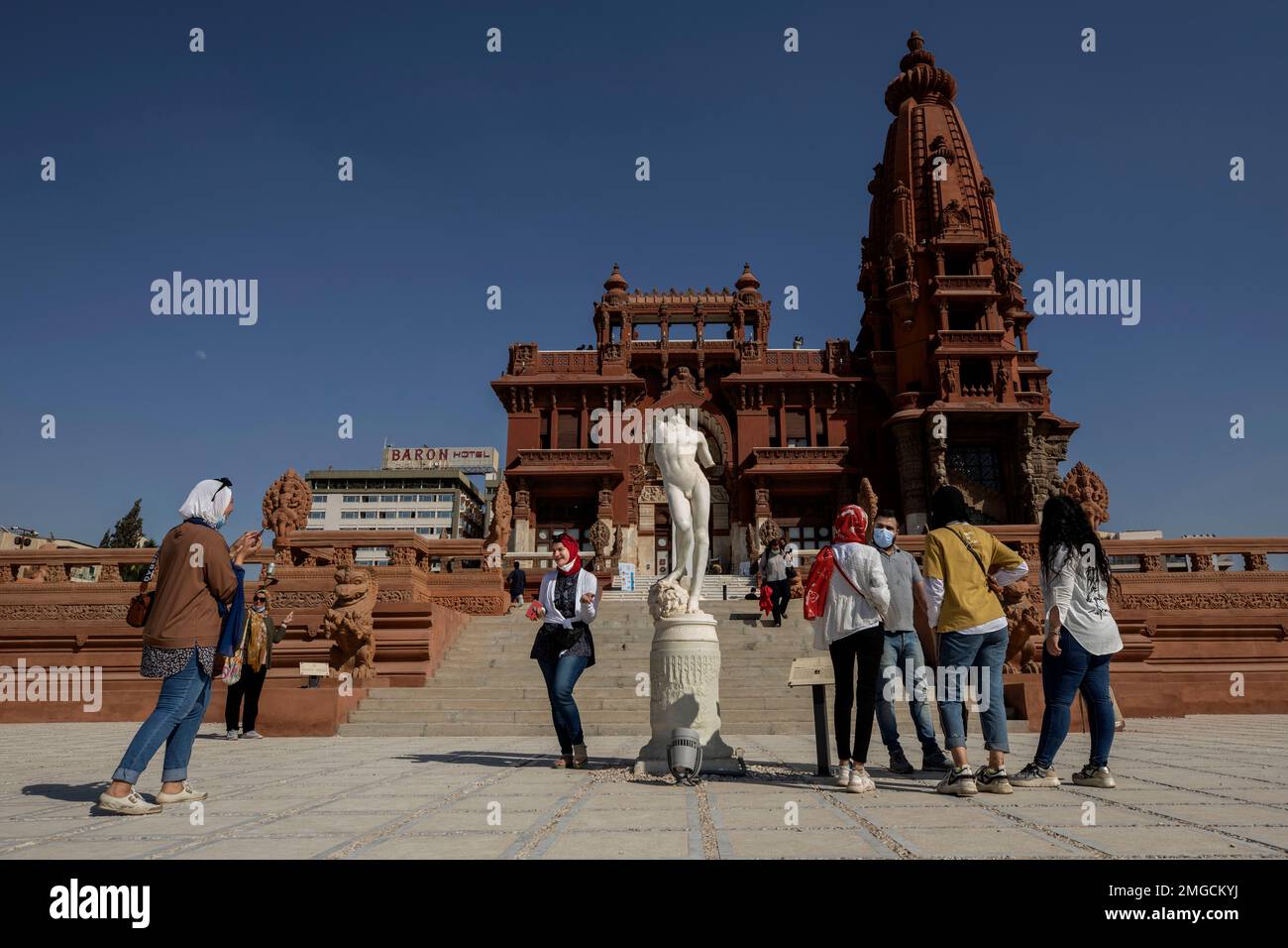 People tour the Baron Empain Palace, during the opening after its ...