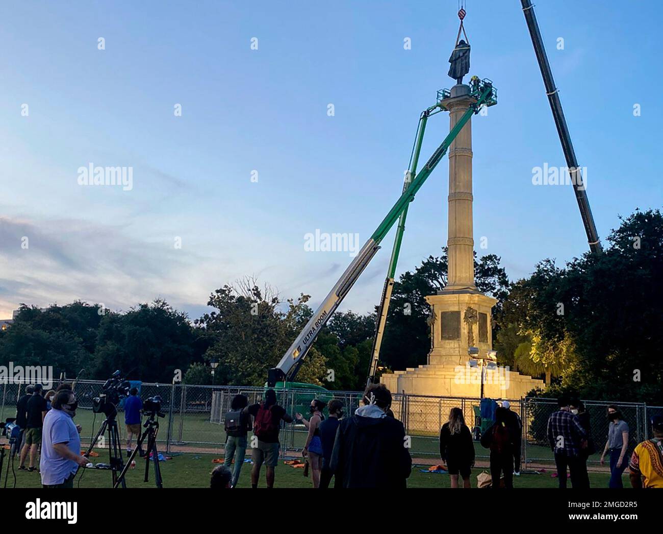 People gather in Marion Square in the historic South Carolina city of ...
