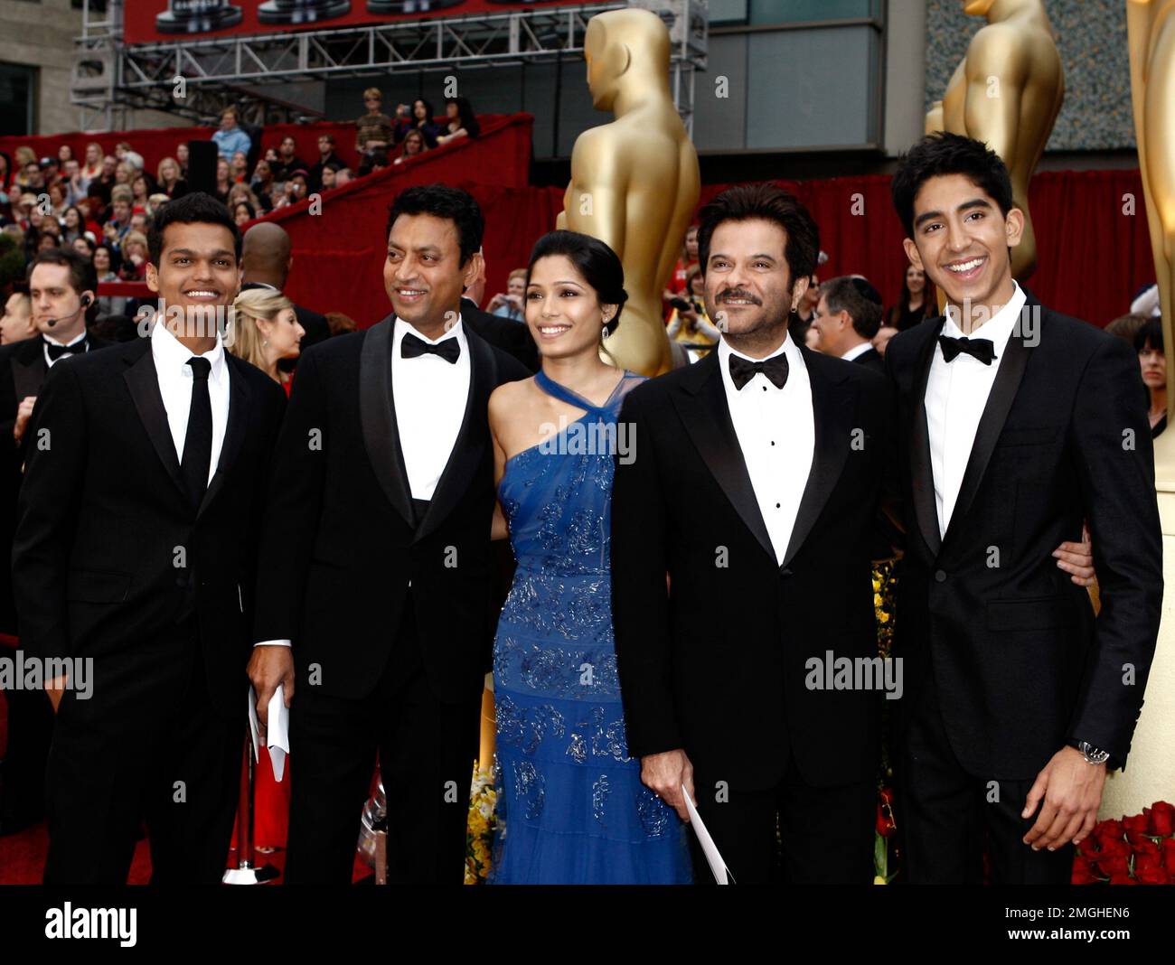 FILE - In this Feb. 22, 2009 file photo, from left, actor Madhur Mittal ...