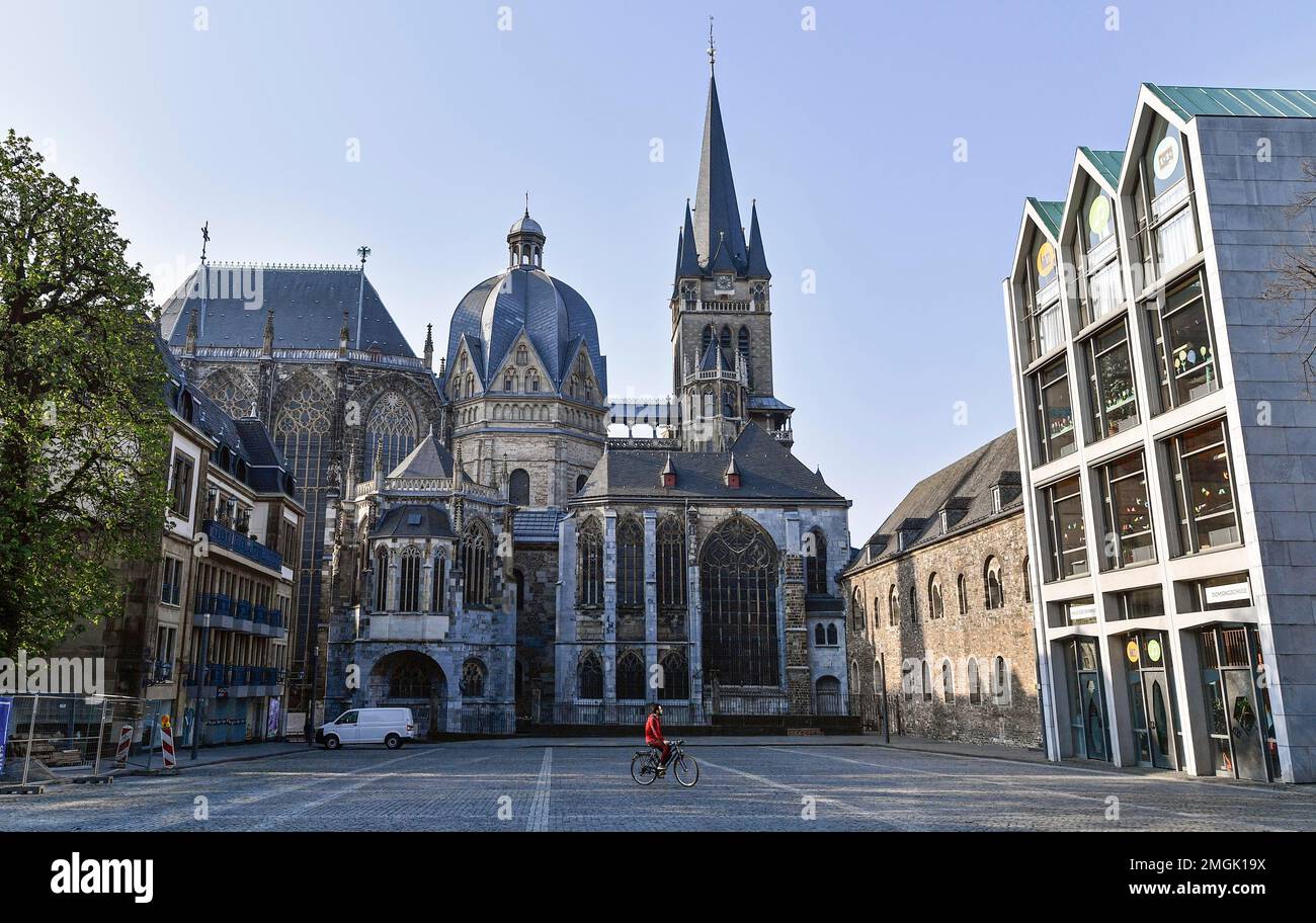 The Aachen Cathedral where the Saint Corona shrine is stored at the ...