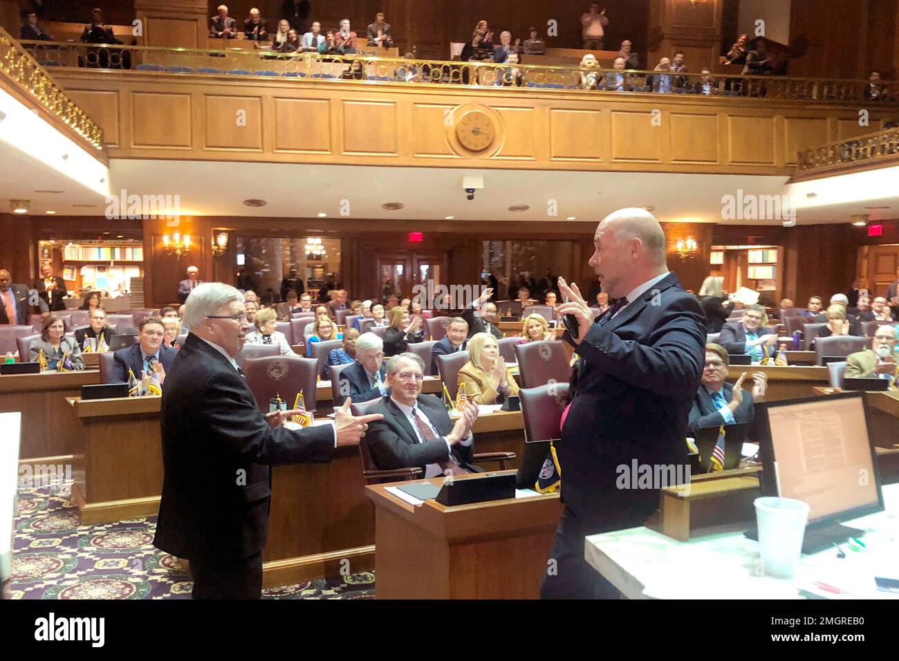 Rep. Patrick Bauer, D-South Bend, left, and Republican Indiana House ...