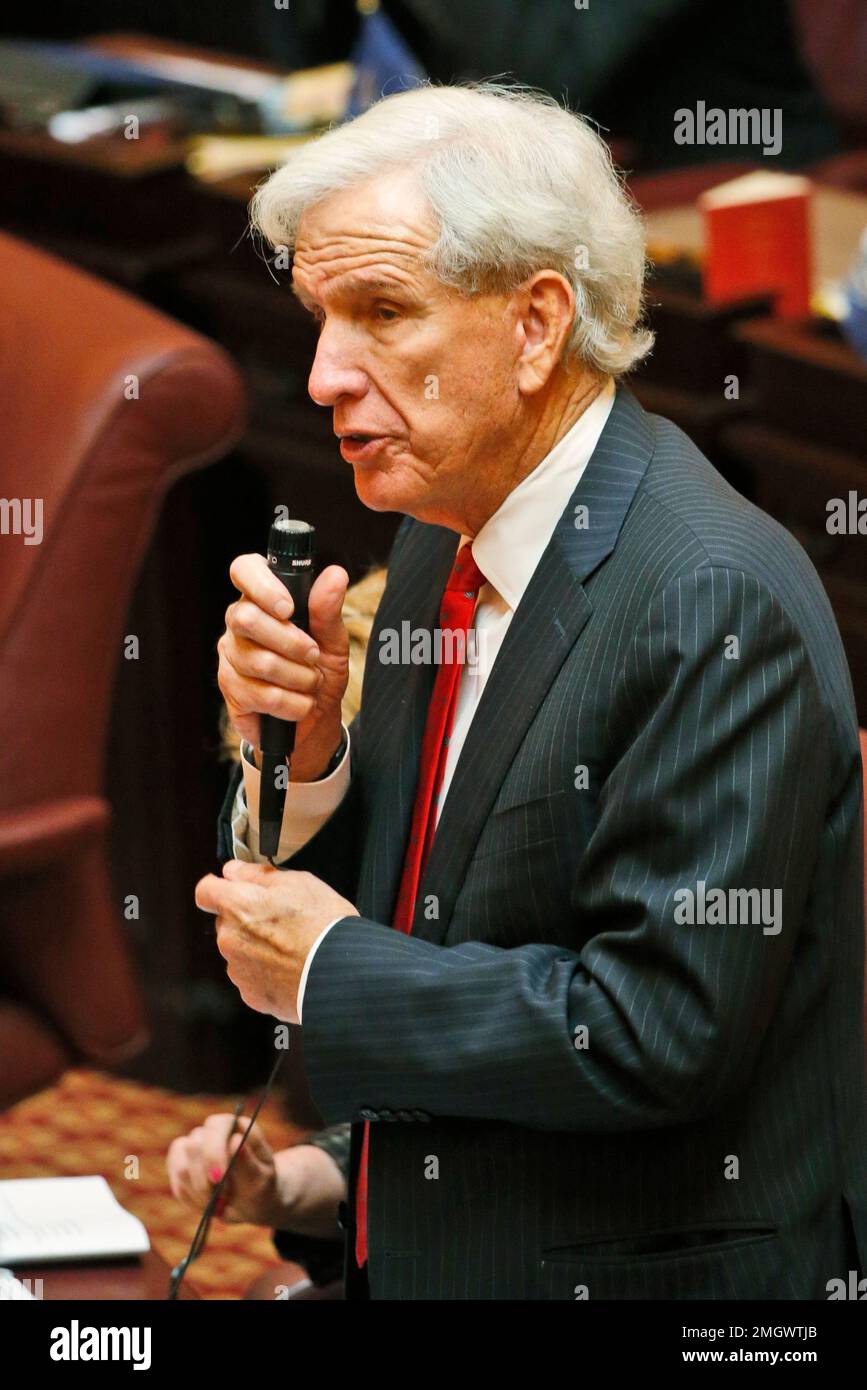 State Sen. Richard Saslaw, D-Fairfax, speaks during the Senate session ...