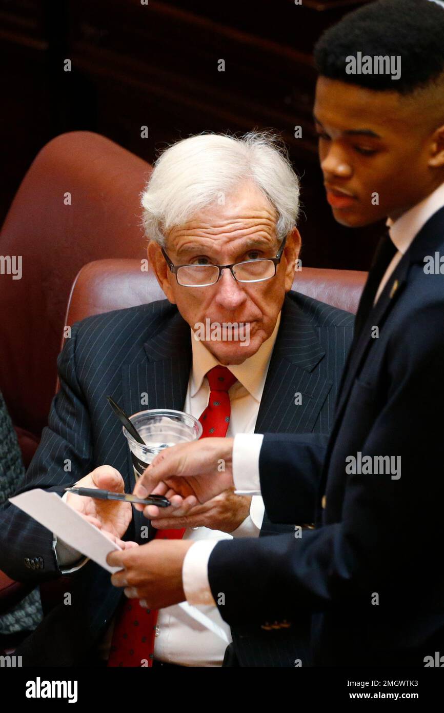 State Sen. Richard Saslaw, D-Fairfax, left, has paperwork back to a ...