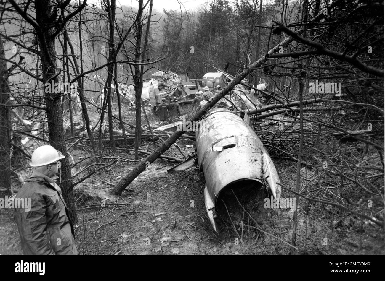 FILE - In this Nov. 15, 1970, file photo, a fireman looks over the ...