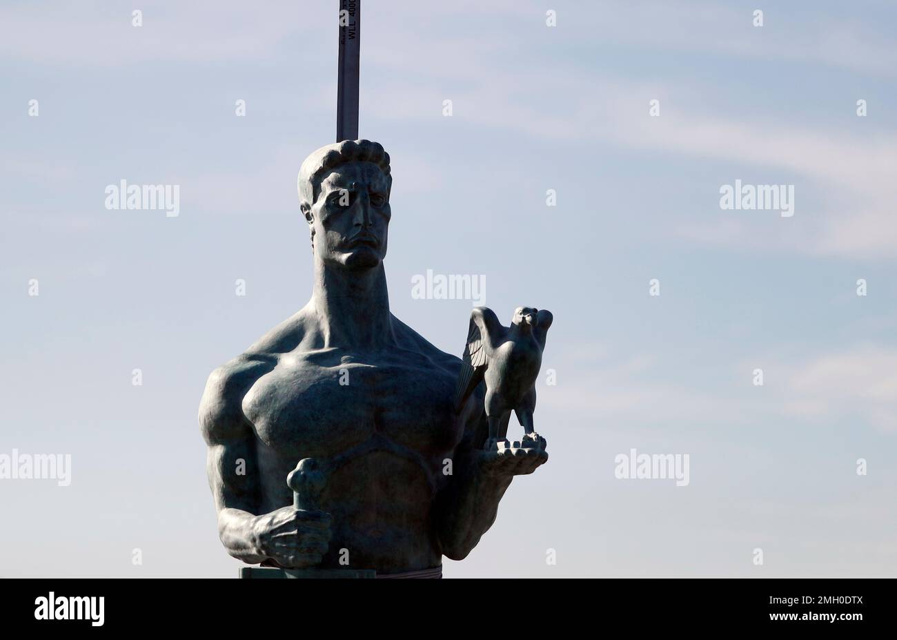 The distinctive symbol of Belgrade, "The Victor", is seen after ...