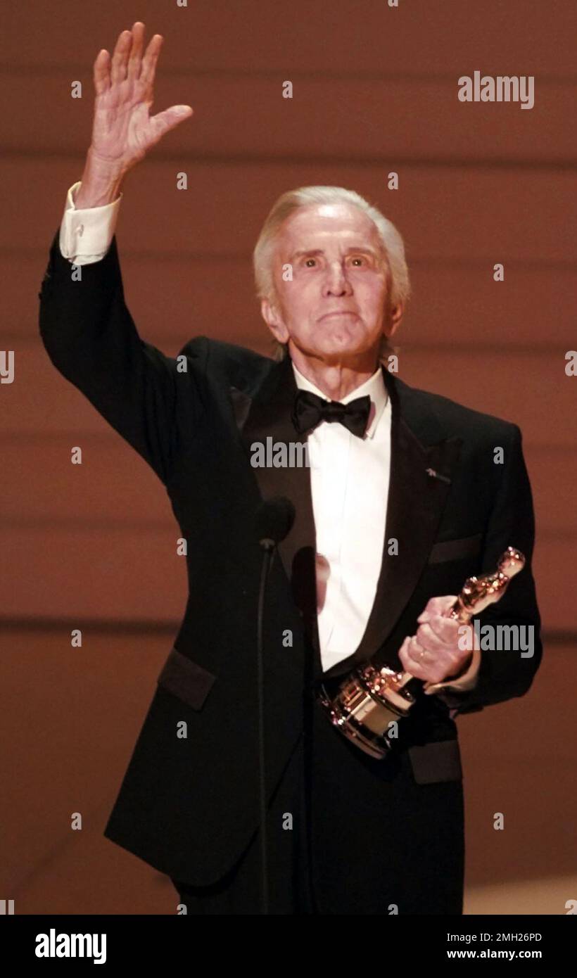 FILE - In this Monday March 25, 1996 file photo, Hollywood star Kirk ...