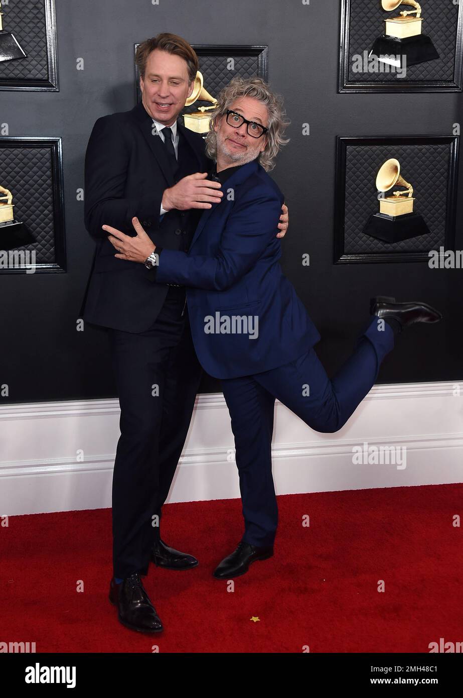 Giles Martin, left, and Dexter Fletcher arrive at the 62nd annual ...
