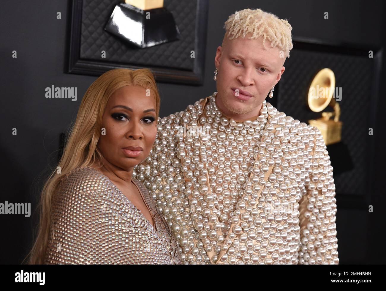 Geraldine Ross, left, and Shaun Ross arrive at the 62nd annual Grammy ...