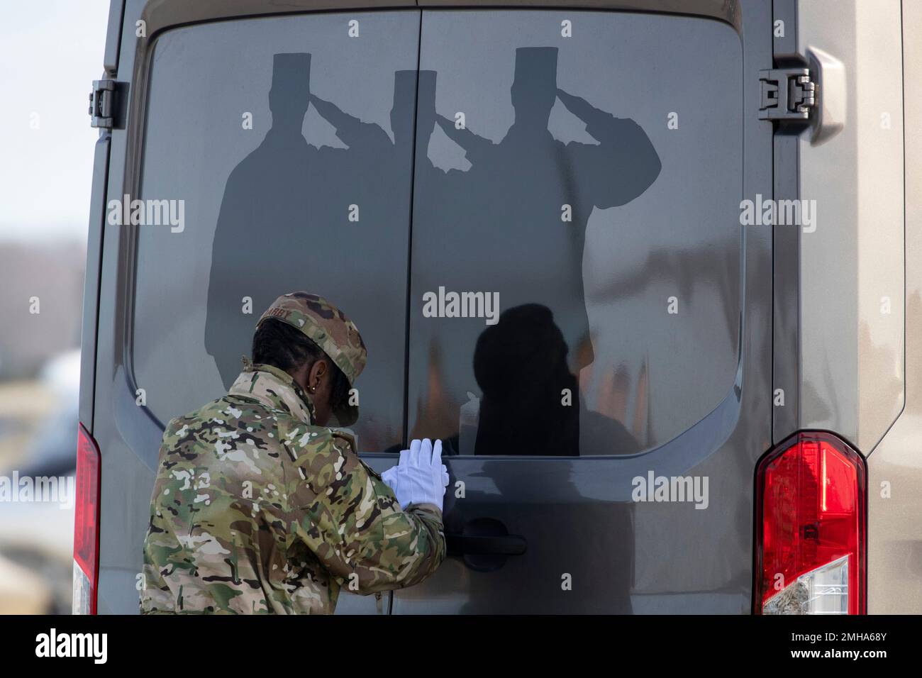 U.S. Air Force Tech. Sgt. Shaquita Darby closes the door of a vehicle ...