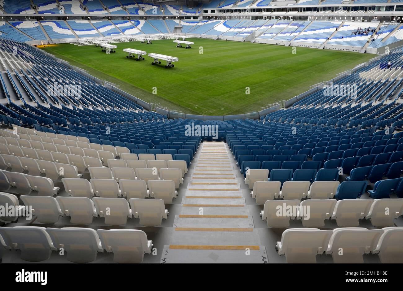 A general view shows the Al Janoub Stadium, one of the 2022 World Cup ...