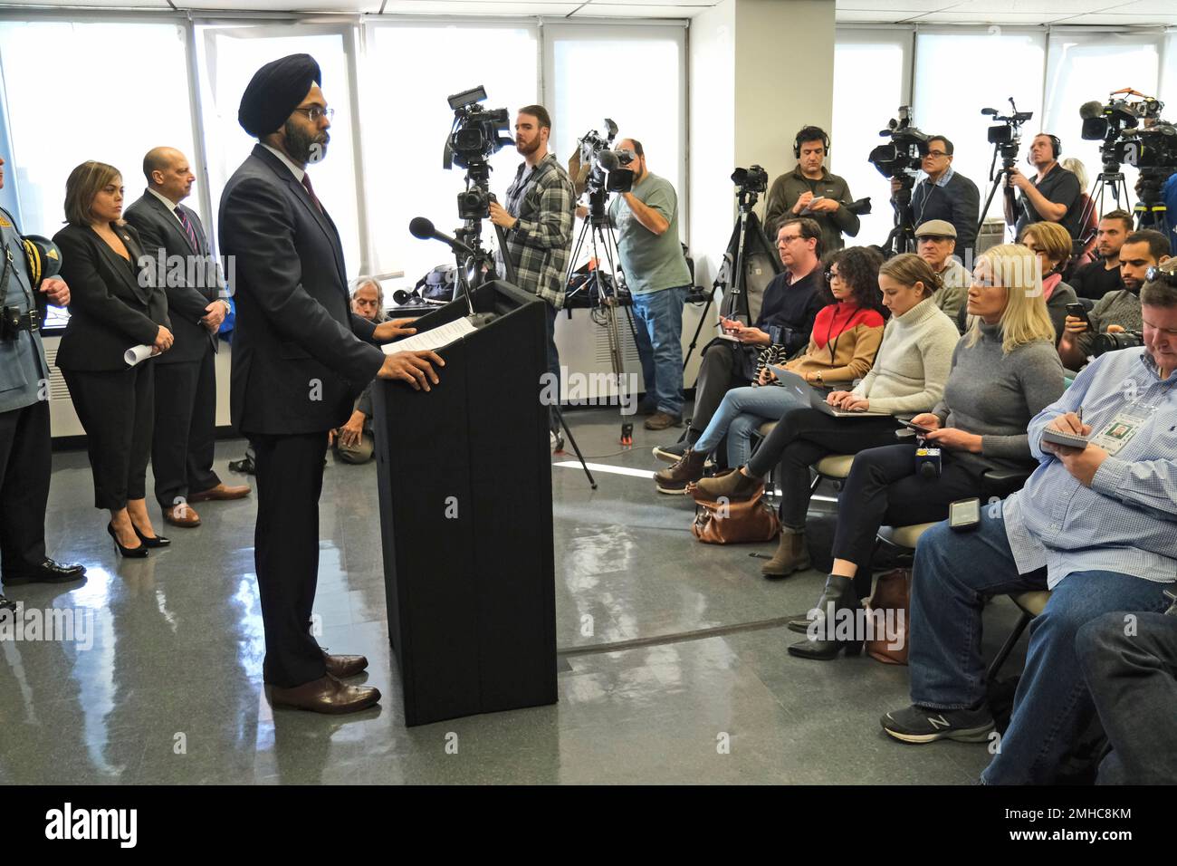 New Jersey Attorney General Gurbir Grewal speaks during a news ...