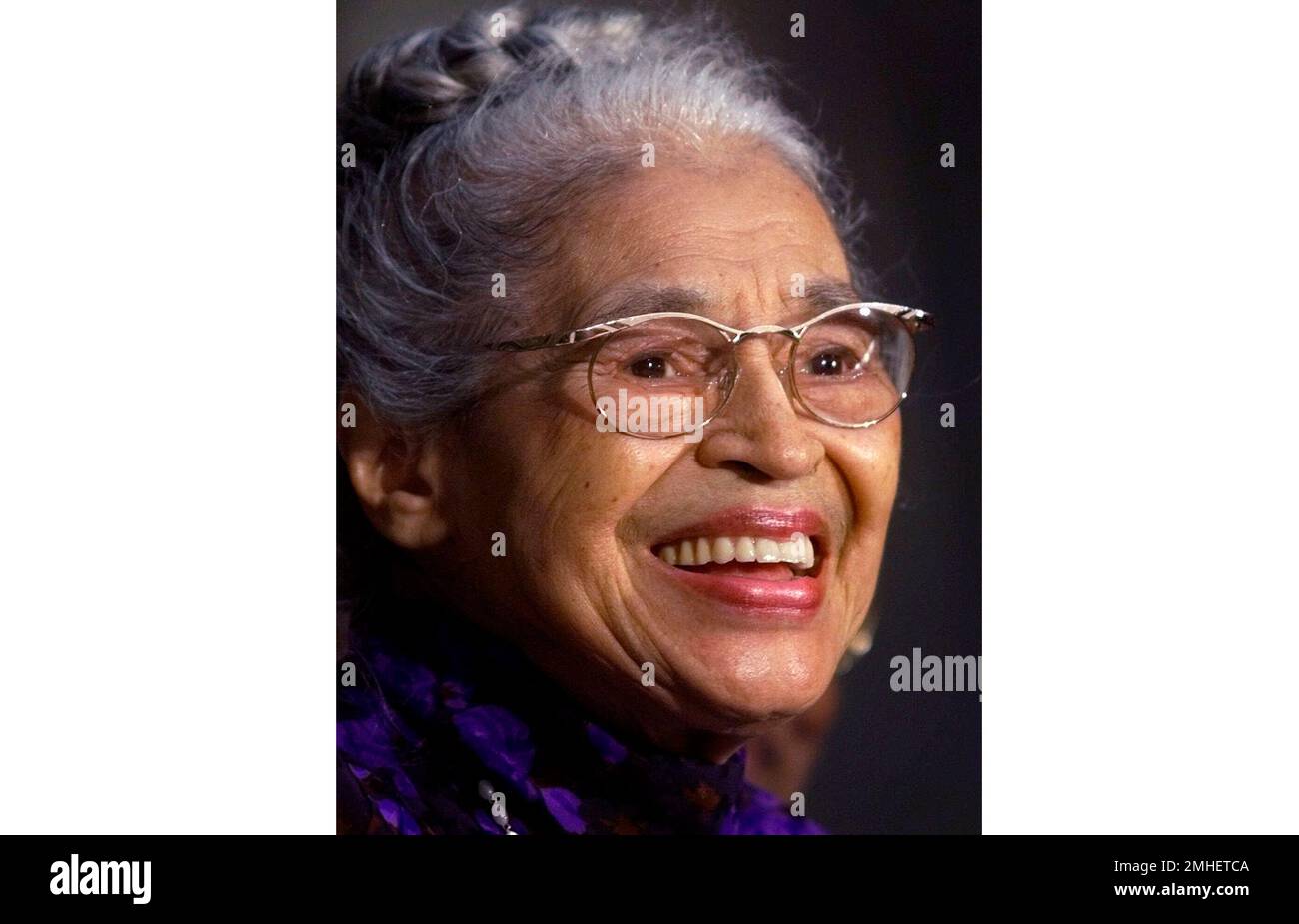FILE -- In a June 15, 1999 file photo Rosa Parks smiles during a ...