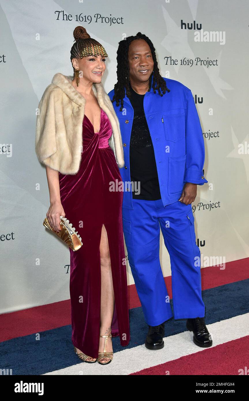 Shoshana Guy, left, and Roger Ross Williams arrive at the premiere of ...