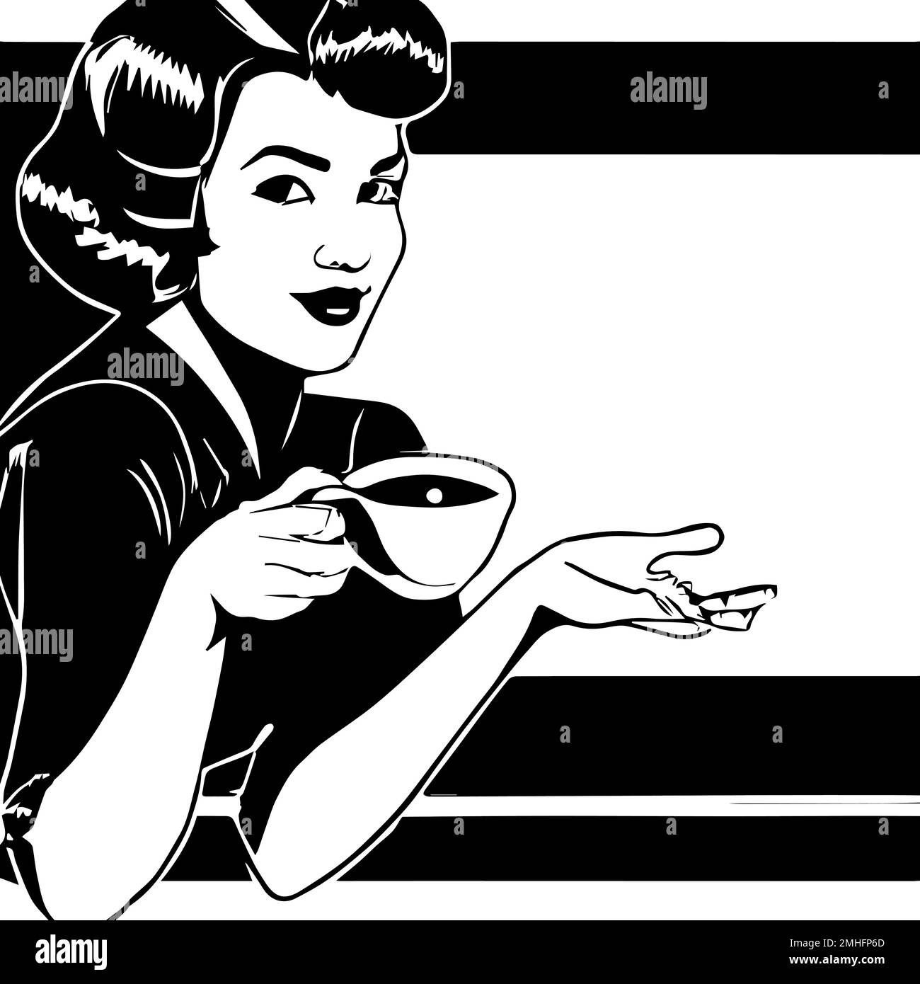 Schwarze und weiße frauen Stock-Vektorgrafiken kaufen - Alamy