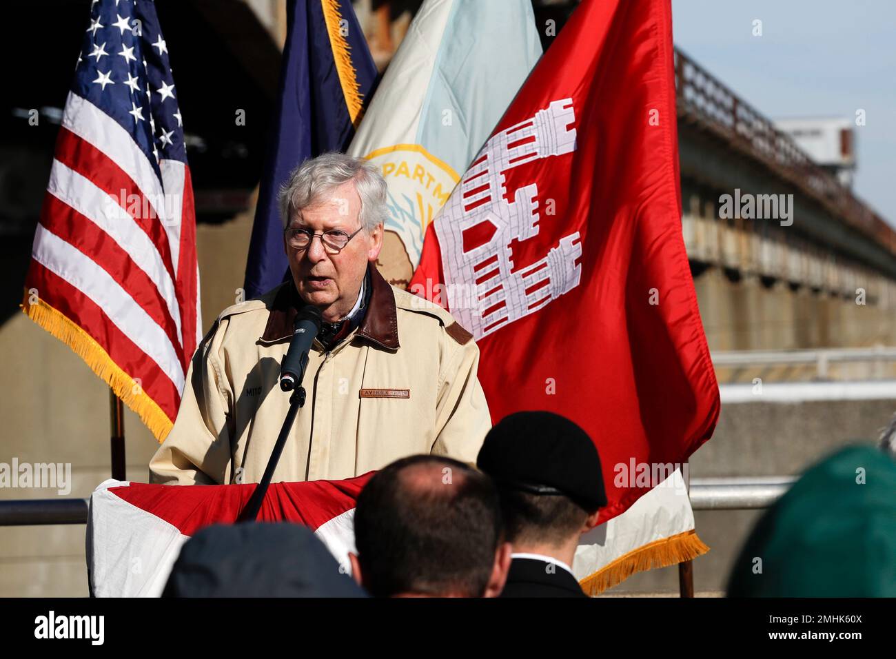 Senate Majority Leader Mitch McConnell, R-Ky., speaks during a ceremony ...