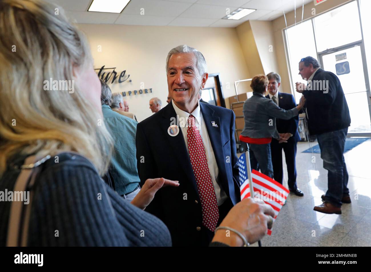 Louisiana's Republican gubernatorial candidate Eddie Rispone greets ...