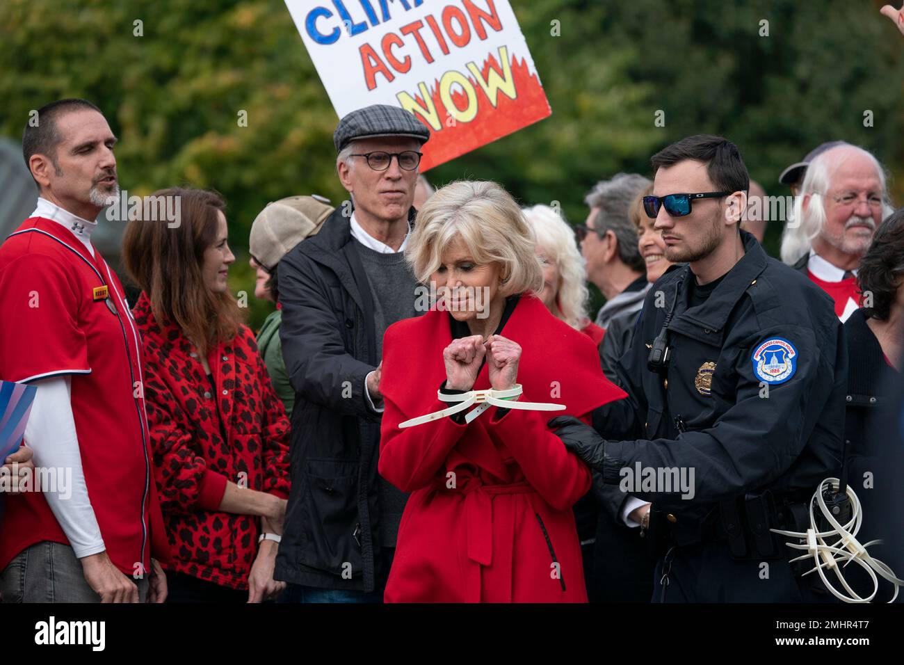 Actress and activist Jane Fonda is arrested at the Capitol for blocking ...