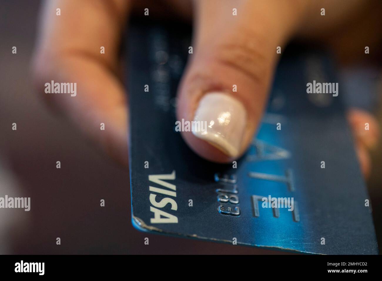 FILE - This Aug. 11, 2019, photo shows a Chase Bank Slate credit card ...